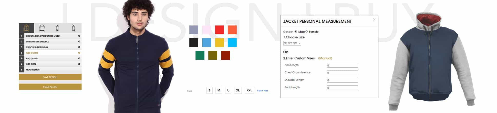 Jacket Design Software | Jacket Customization Software Tool - iDesigniBuy